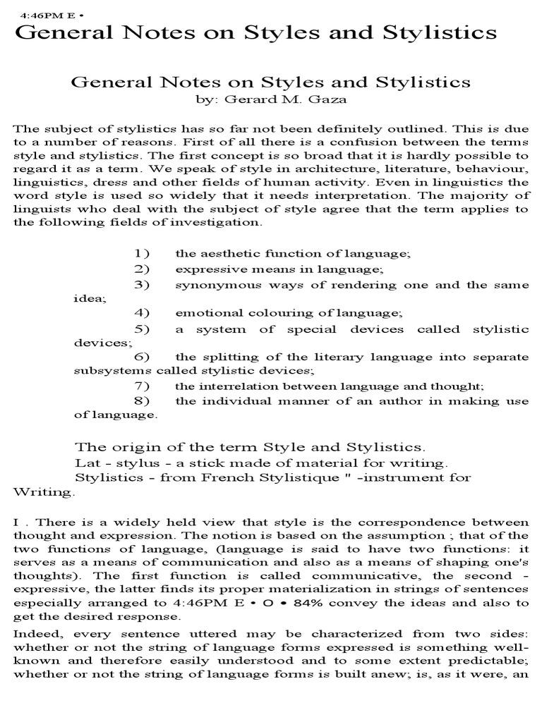Understanding Style and Stylistics | PDF | Syllable | Rhythm