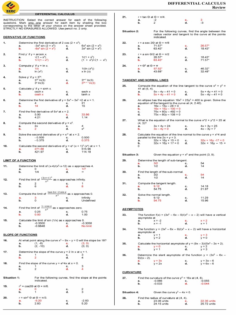 DIFFERENTIAL CALCULUS - JPG | PDF