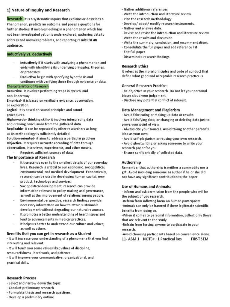 Practical Research 1 Review | PDF | Sampling (Statistics) | Qualitative ...