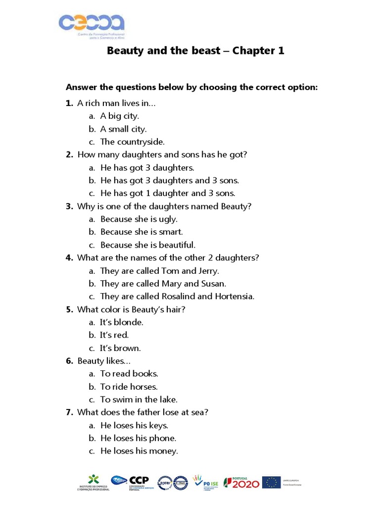 Beauty and The Beast Quiz | PDF