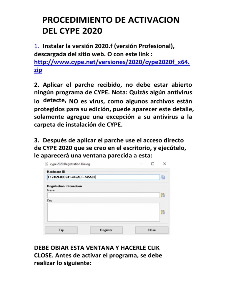 Activación Cype V.2020.F | PDF