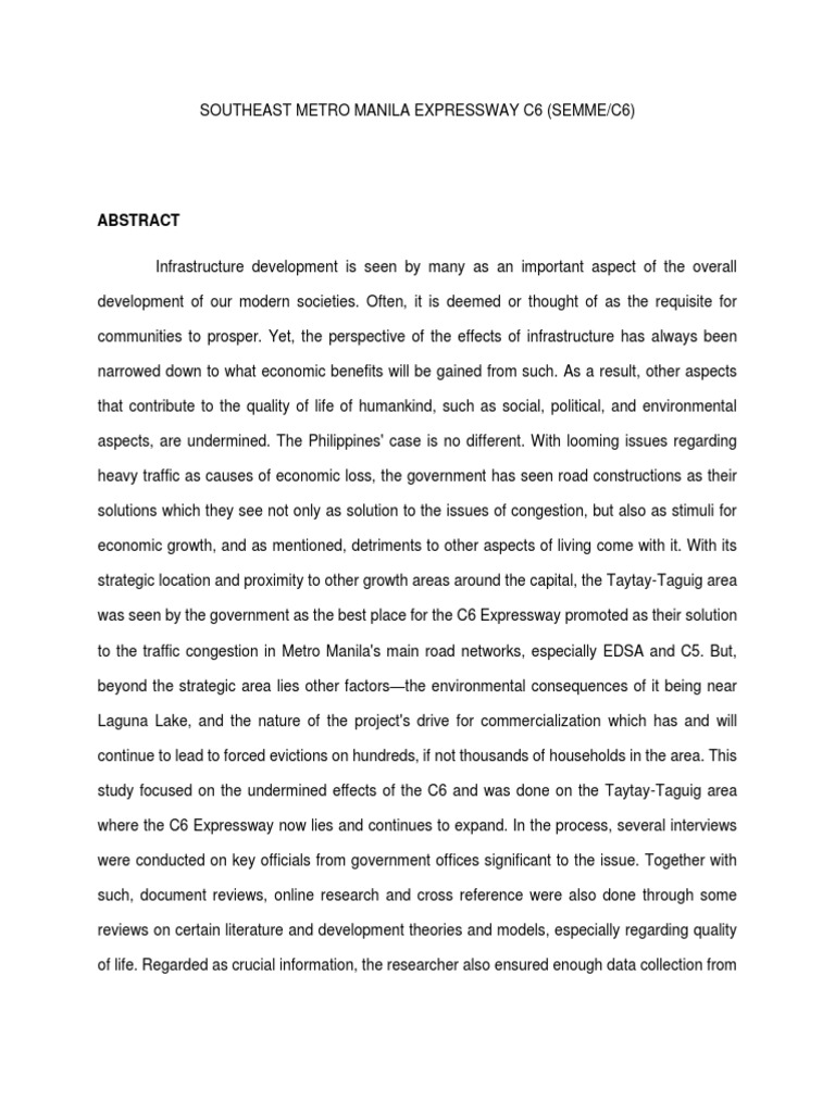 Southeast Metro Manila Expressway c6 | PDF | Economies | Transport