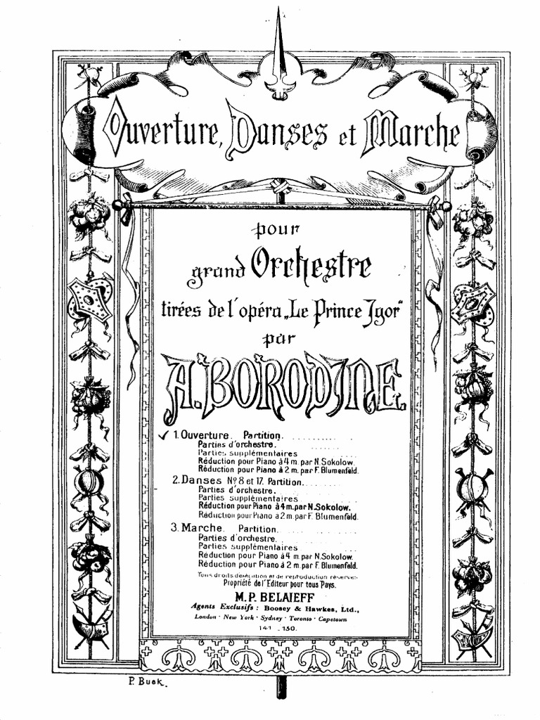 Borodin-Blumenfeld Trascription of The Opera '' Prince Igor'' | PDF