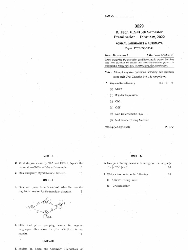 2022, G Formal Languages & Automata | PDF 2022, G Formal Languages & Automata | PDF