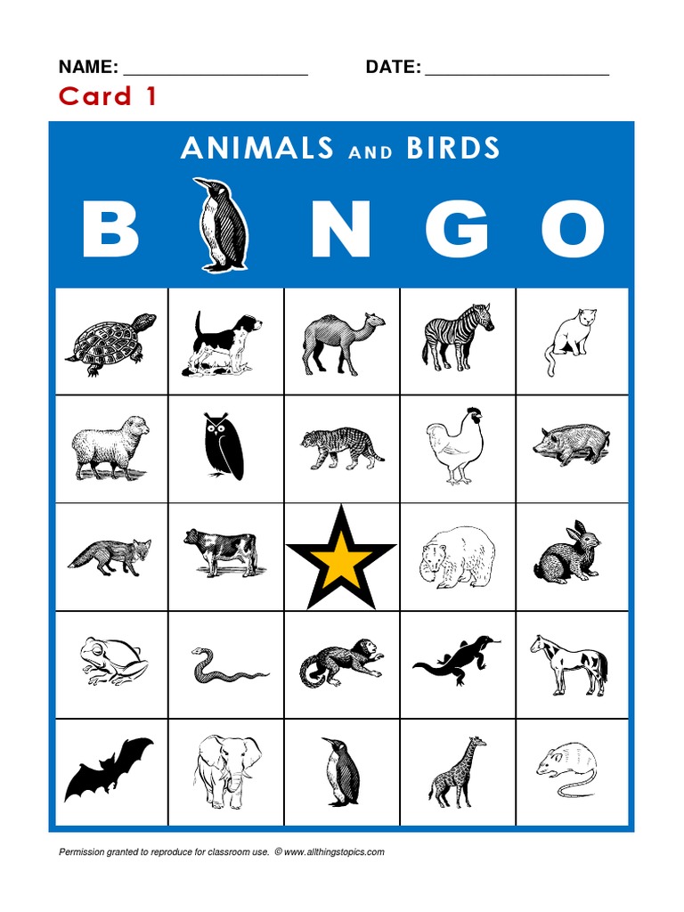 Bingo Animals | PDF