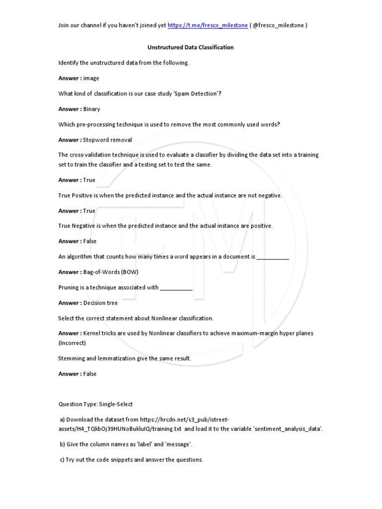 Unstructured Data Classification | PDF | Statistical Classification | Accuracy And Precision