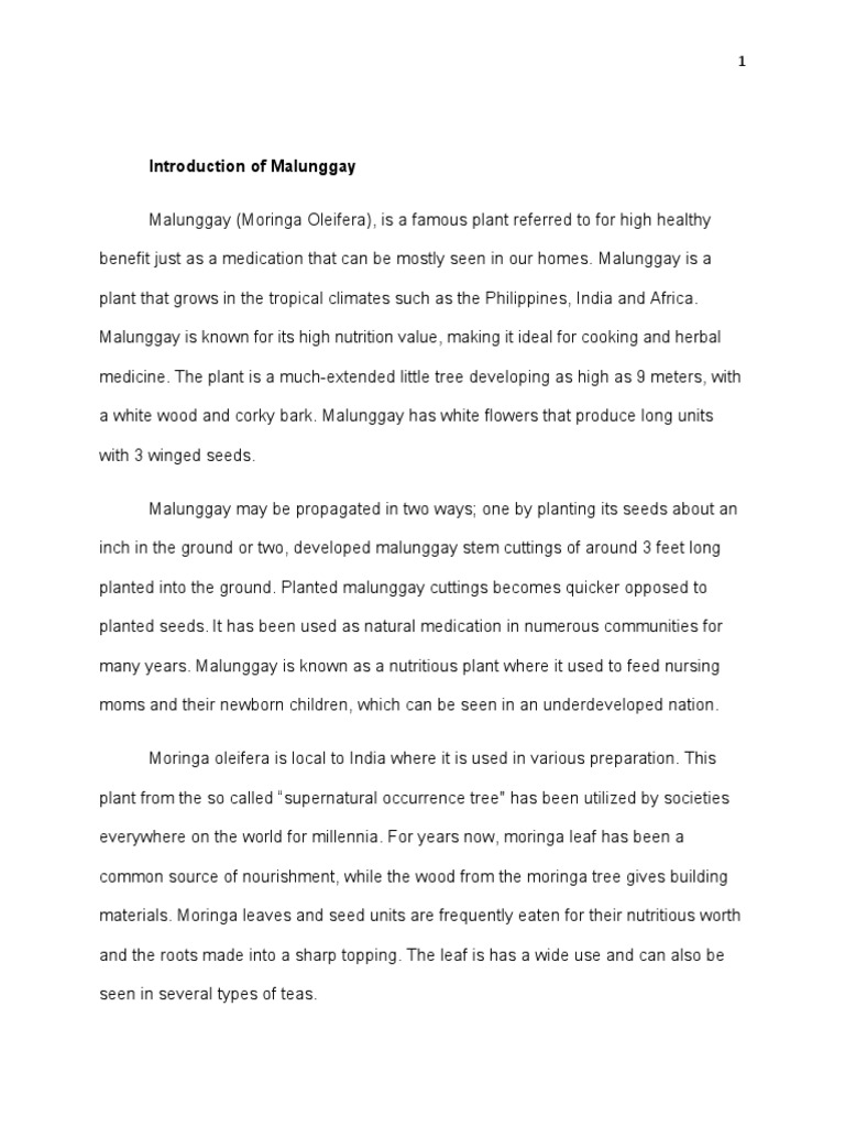The Health Benefits and Uses of the Malunggay Plant | PDF | Trees | Plants