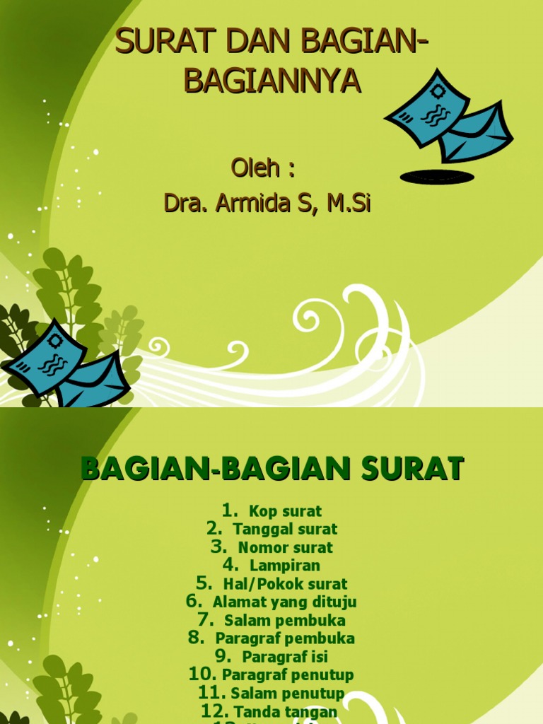 Bagian Model Surat Dan Lipatan | PDF | Kajian Bahasa Asing
