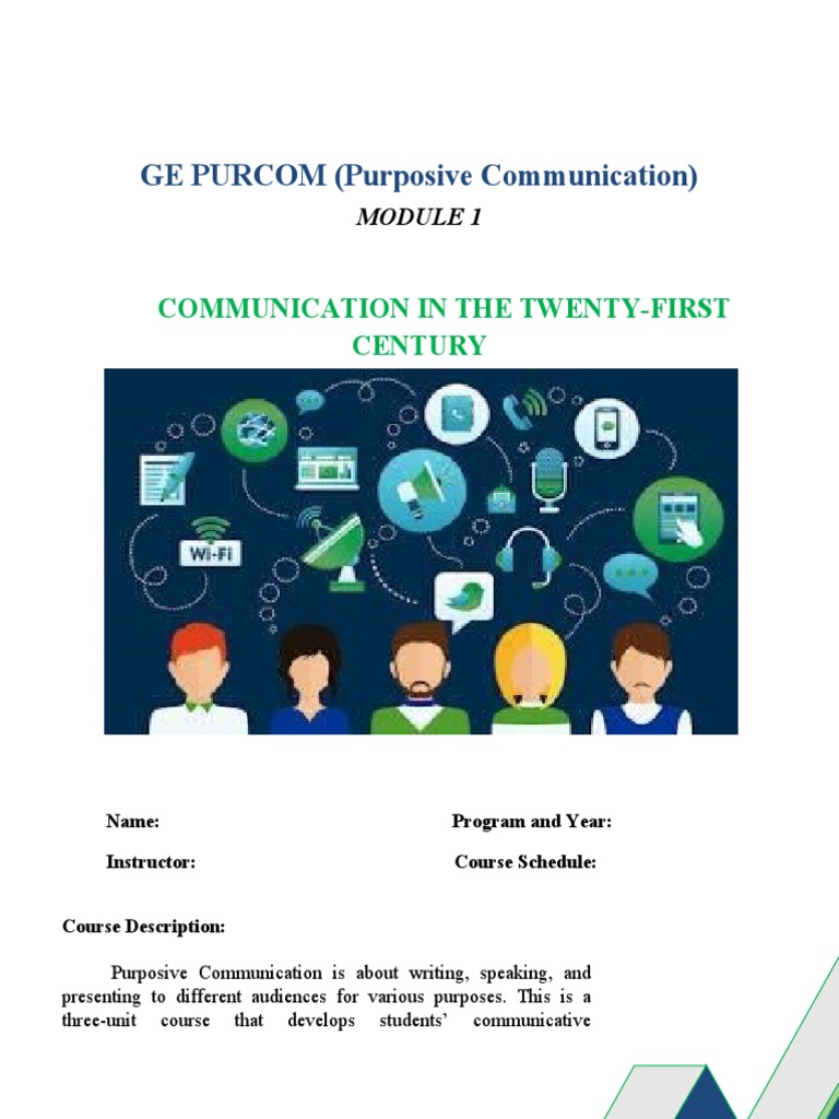Purposive Communication 1 | PDF | Communication | Public Speaking