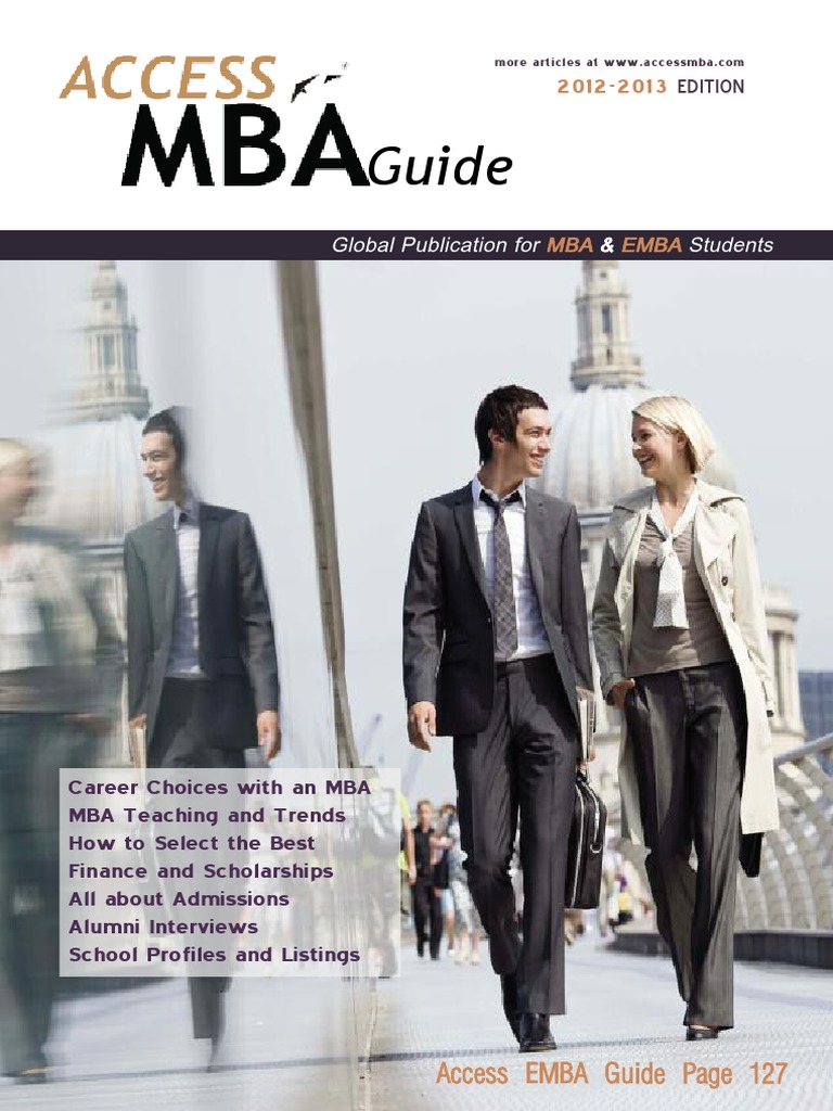 Access MBA Guide 1 | PDF | Master Of Business Administration | Return ...