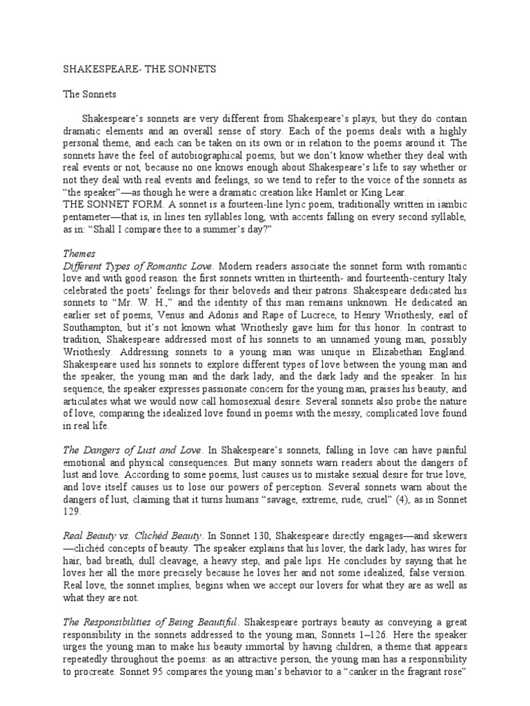 Shakespeare's Sonnets and Romeo & Juliet | PDF | Macbeth | A Midsummer ...