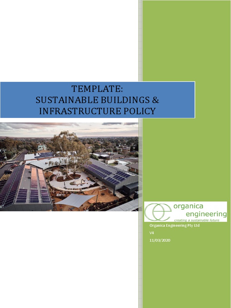 Sustanability Plan Sample | PDF | Infrastructure | Life Cycle Assessment