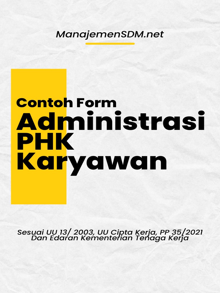 Contoh Dokumen PHK dan Pelaporannya | PDF | Hukum