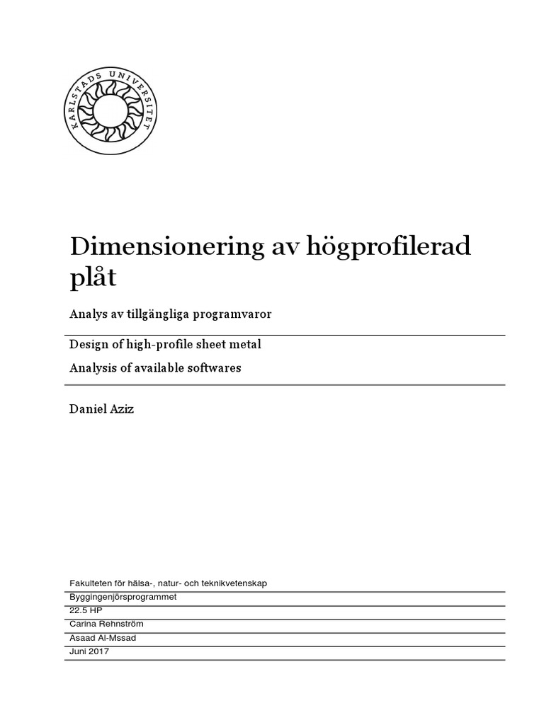 Dimensionering Av Takplåtar | PDF