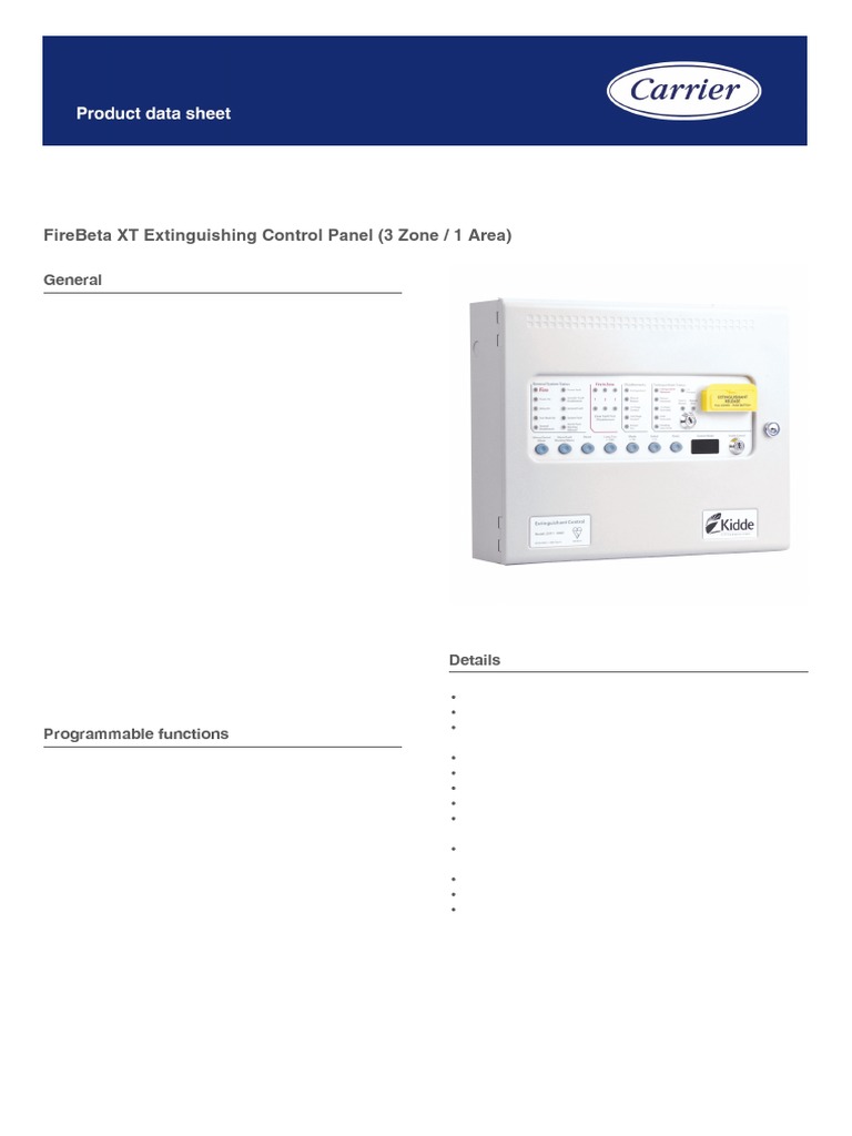 FireBeta XT Extinguishing Control Panel | PDF | Relay | Fuse (Electrical)