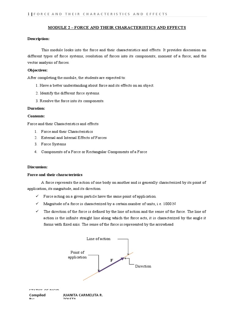 Characteristics and Effects of Force | PDF | Force | Geometry