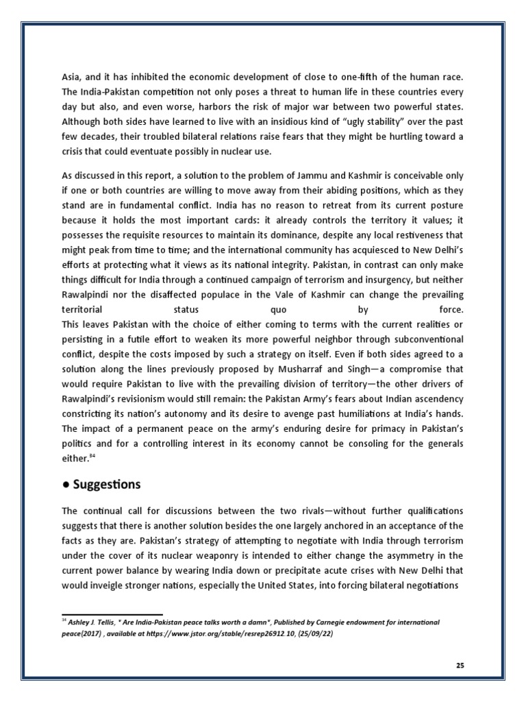 India Pak Relations | PDF | India–Pakistan Relations | International Relations