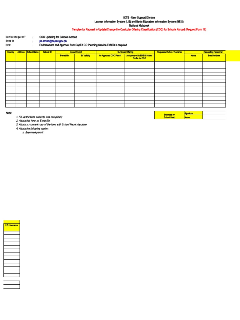 Request For Correction Forms RF01 RF02 RF04 RF10 RF12 RF13 RF14 RF15 RF16 RF17 | PDF ...