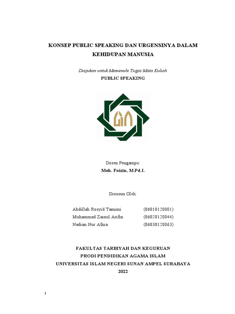 Kel.1 - Konsep Public Speaking Dan Posisi Pentingnya Dalam Kehidupan Manusia | PDF | Karier ...
