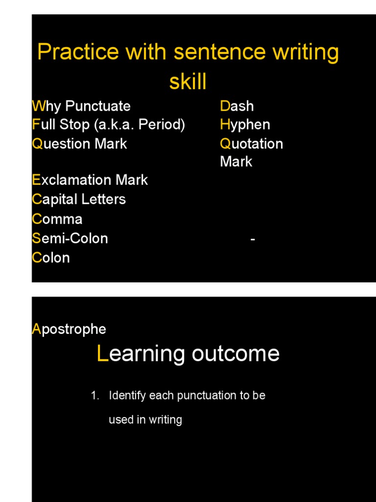 Practice With Sentence Writing Skill | PDF | Language Arts & Discipline ...
