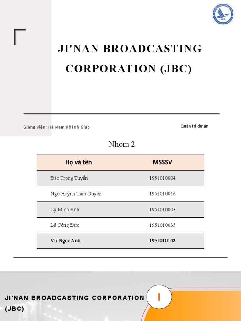 Nhóm 2 Jinan Broadcasting Corporation JBC | PDF