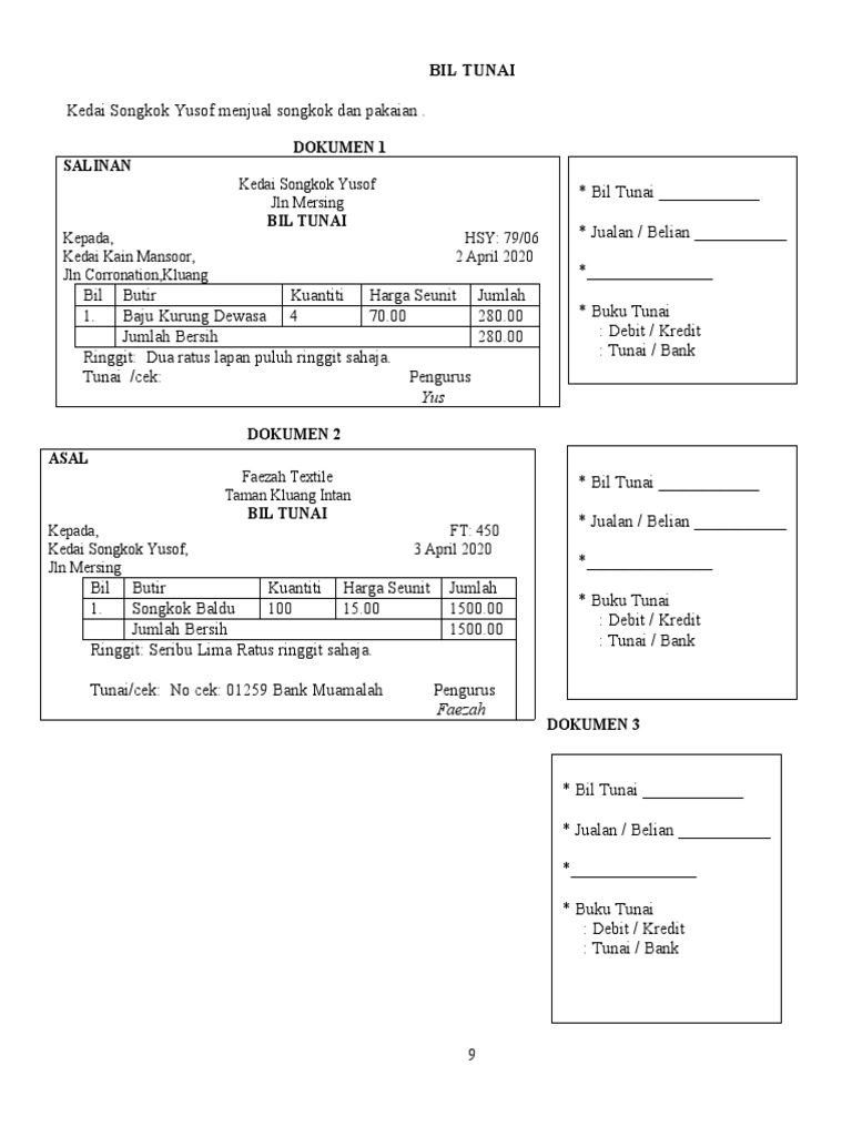 2 Nota Dokumen Tunai | PDF