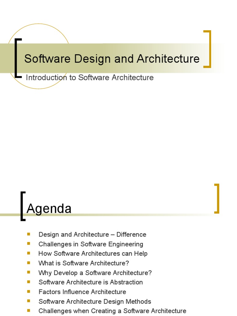 Lec 01 Introduction To The Software Architecture | PDF | Software Architecture | Software