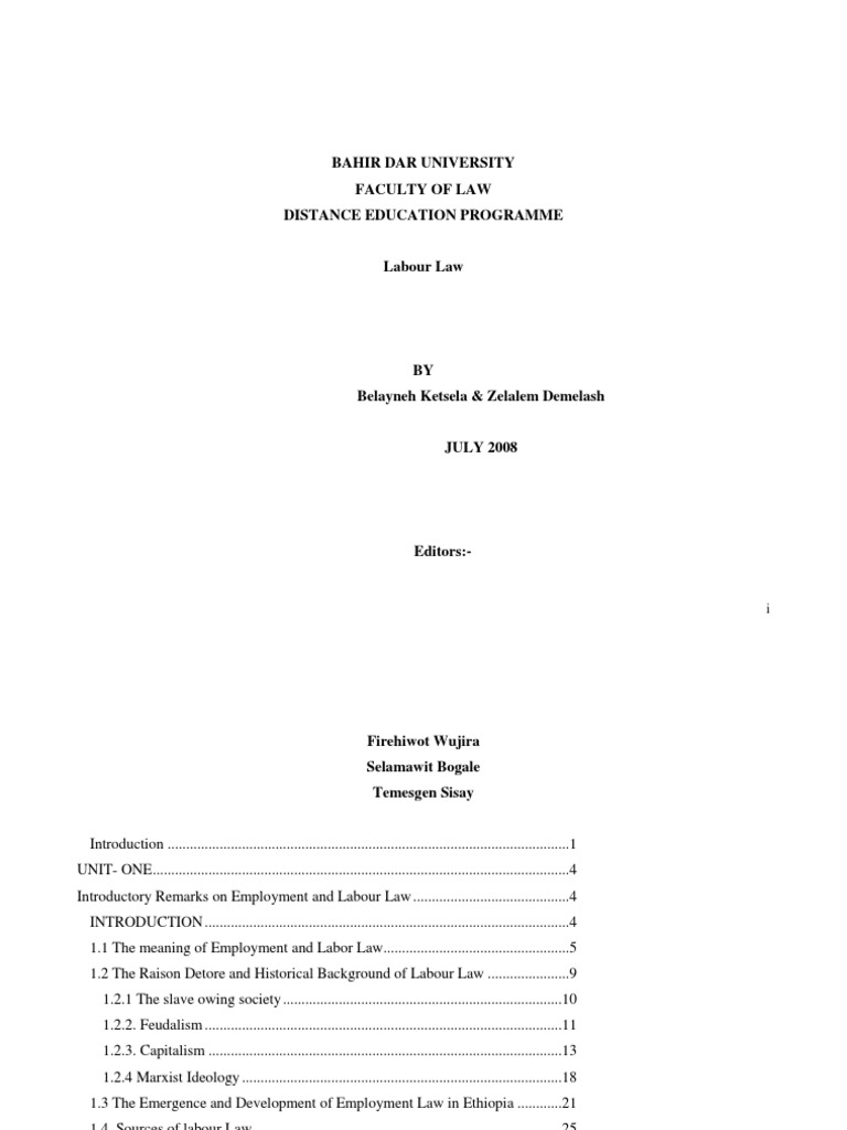 Labour Law Module | PDF | Employment | Labour Law