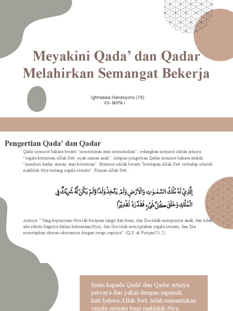 Qada' Dan Qadar | PDF | Agama & Spiritualitas