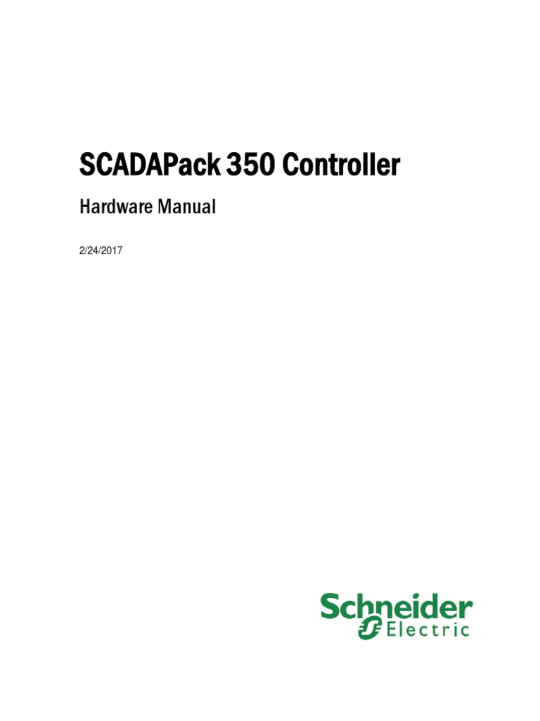 SCADAPack 350 Hardware Manual | PDF | Power Supply | Electrical Connector