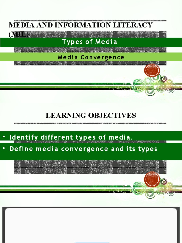 Week 5-Types of Media and Media Convergence | PDF | Mass Media ...