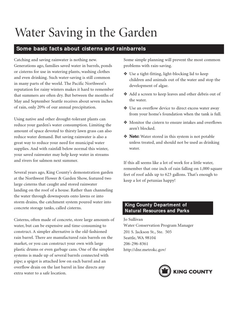 Cistern Water Saving Extremlym | PDF | Home & Garden