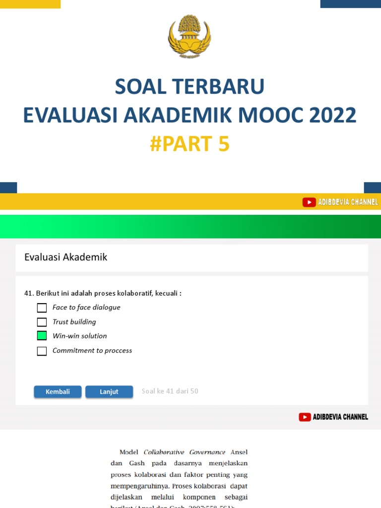 Soal Mooc 2022 Part 5 | PDF | Komputer