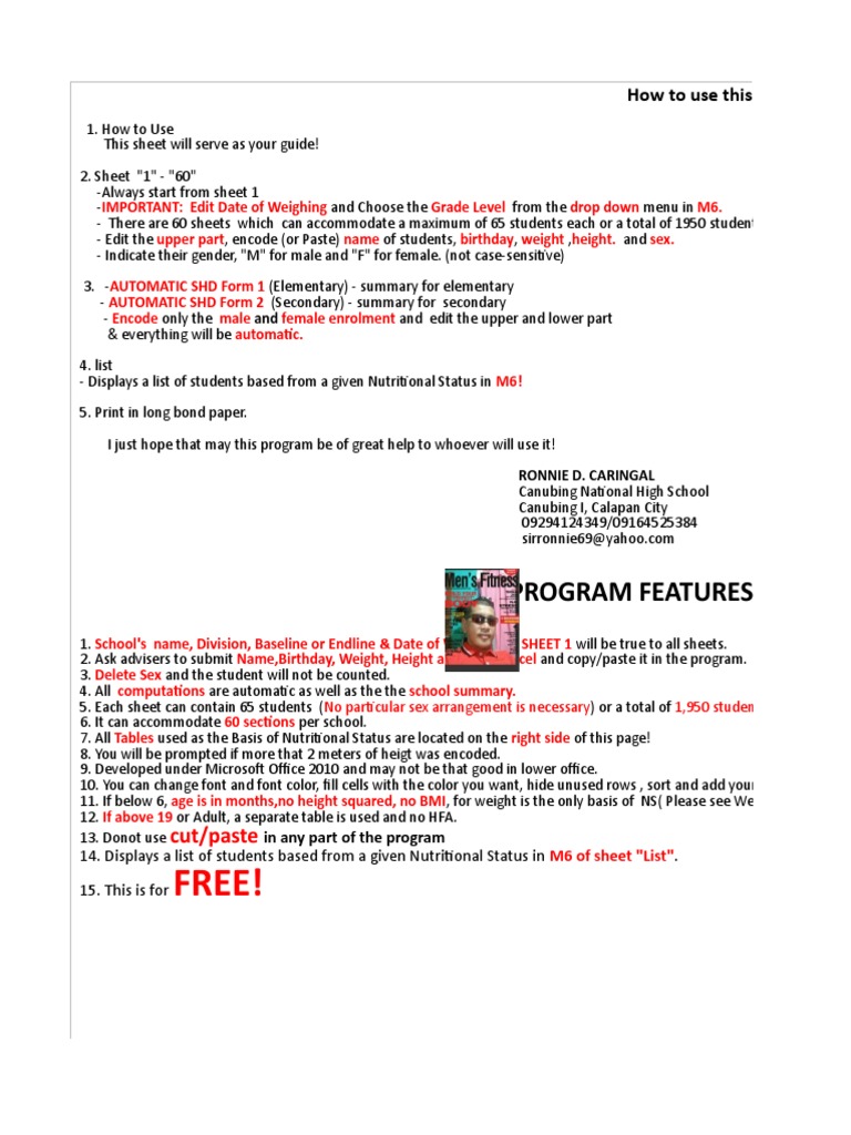 2022 Automated Nutritional Status Report (BMI) | PDF