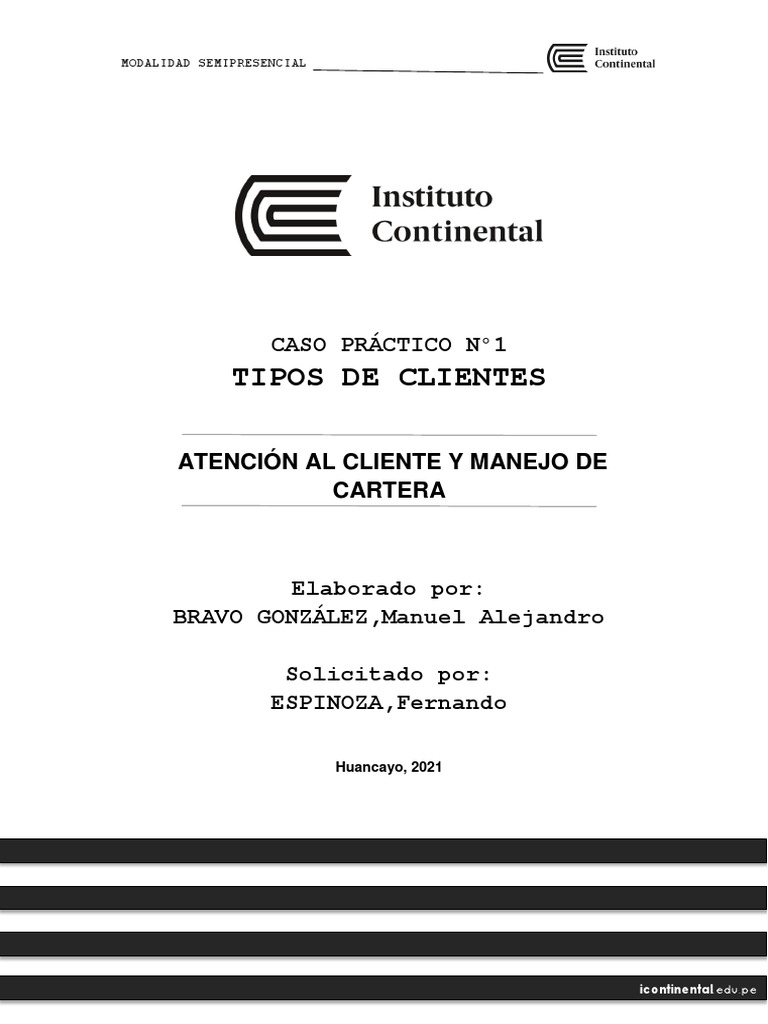 CASO PRÁCTICO PROPUESTO I - ATENCIÓN AL CLIENTE | PDF | Business ...