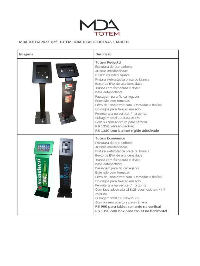 Mda - Totens Totens Telas Peq e Tablets-2022 | PDF | Câmera | Hardware ...