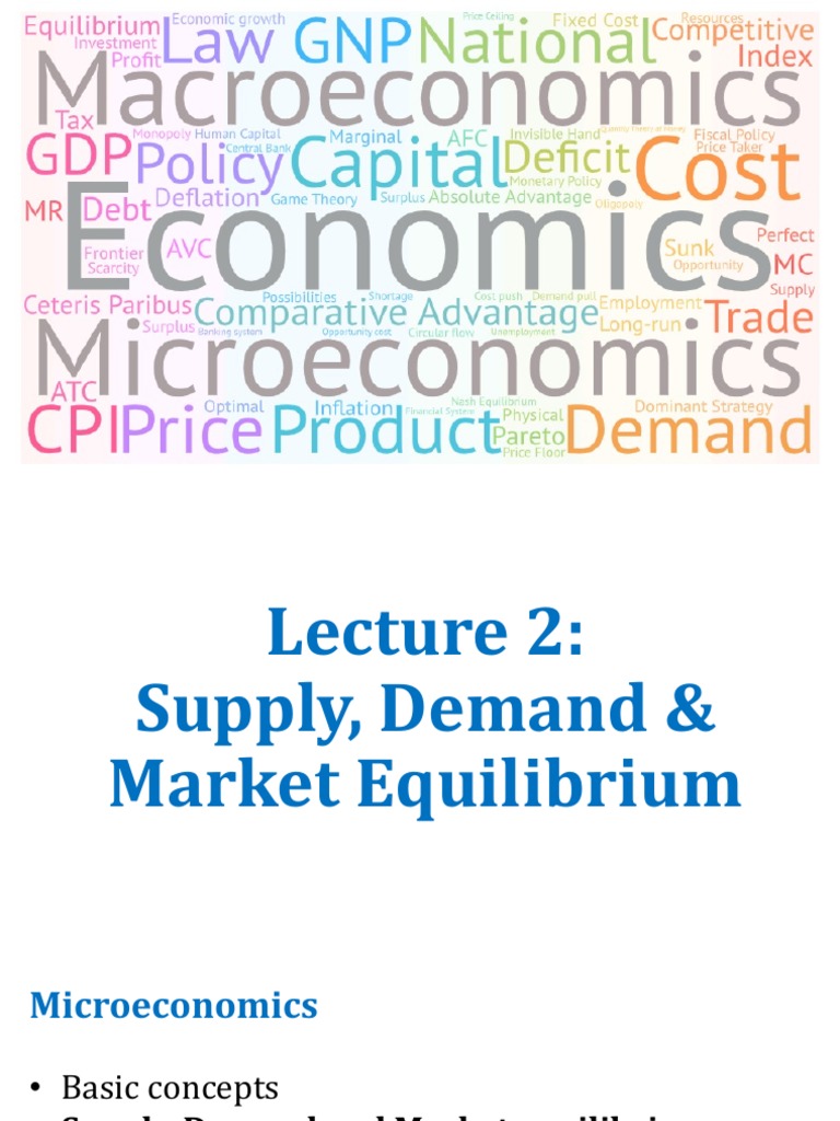 Microeconomics: Supply & Demand Basics | PDF | Supply And Demand ...