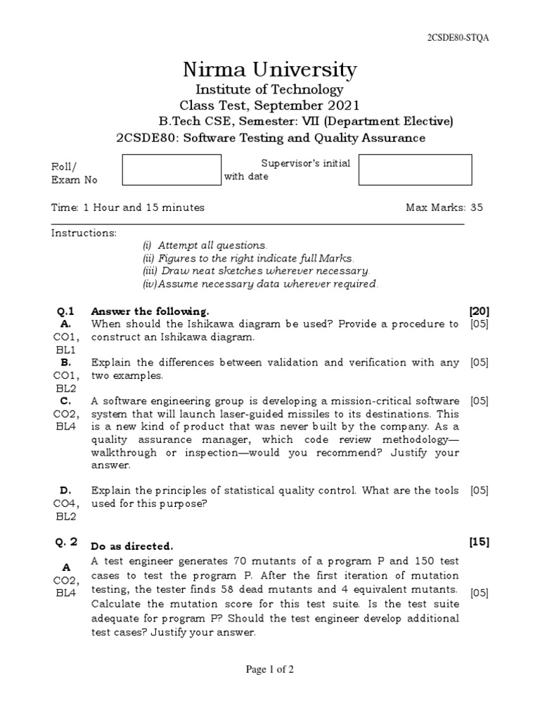 Stqa CT-QP | PDF | Information Technology Management | Computer Engineering Stqa CT-QP | PDF | Information Technology Management | Computer Engineering