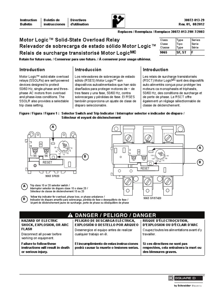 Motor Logic™ Solid-State Overload Relay Relevador de Sobrecarga de ...