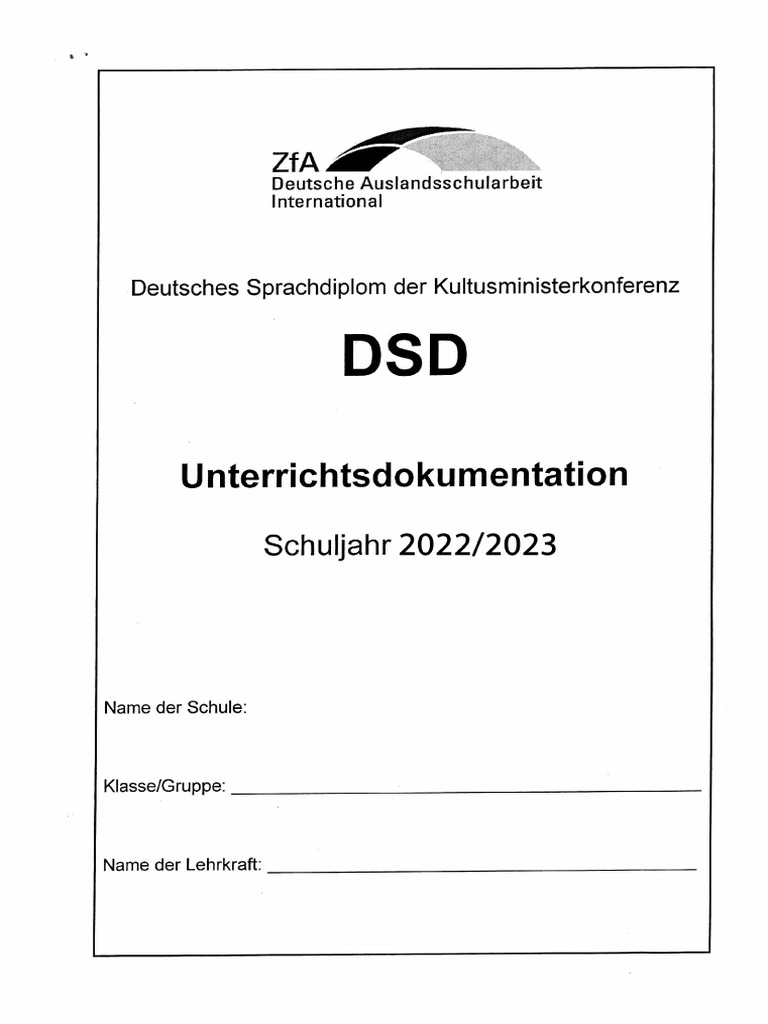 DSD Unterrichtsdokumentation | PDF