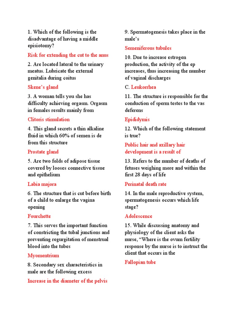 Reviewer In Quiz 1 2 And 3 5 Pdf Menstrual Cycle Vagina 