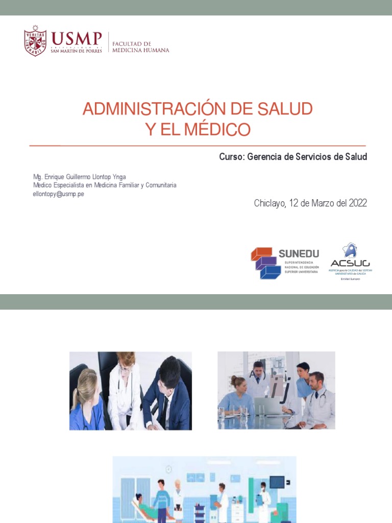 Clase 1 Administracion de Salud y El Medico | PDF | Hospital | Ciencias ...