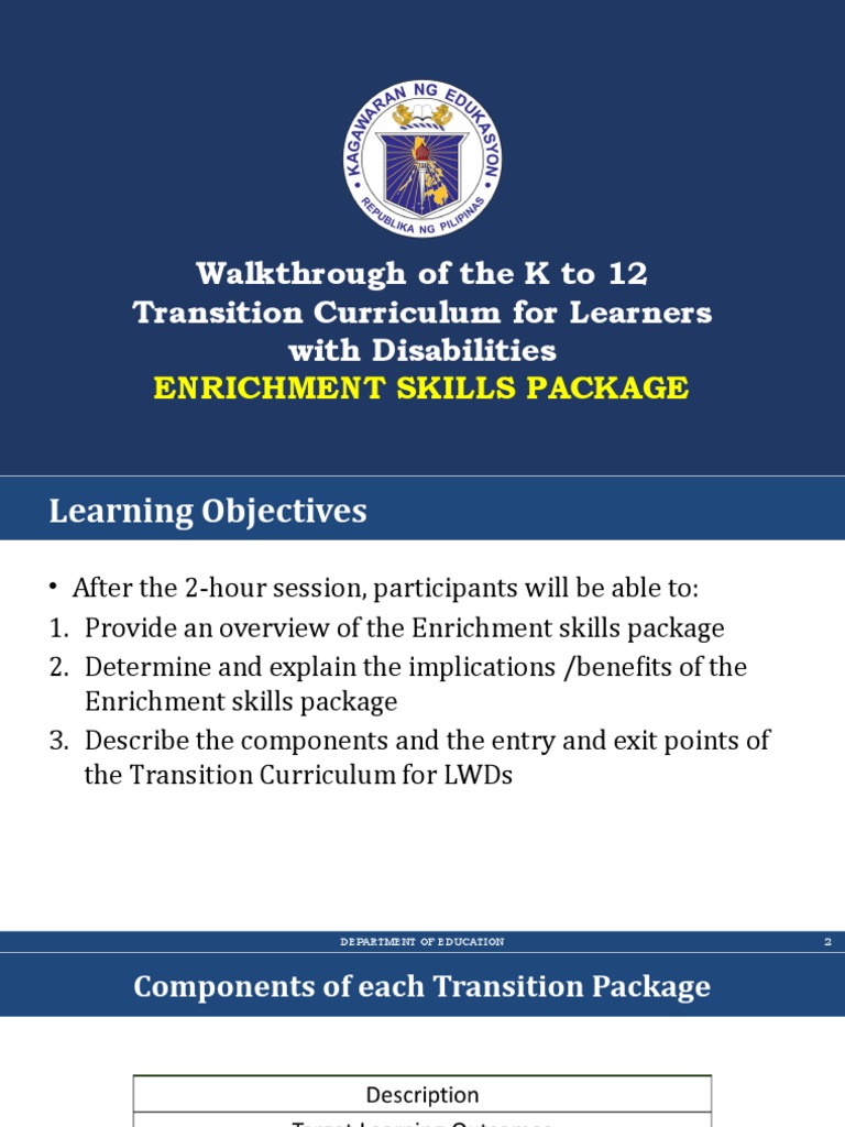 Enrichment Skills Package Presentation | PDF