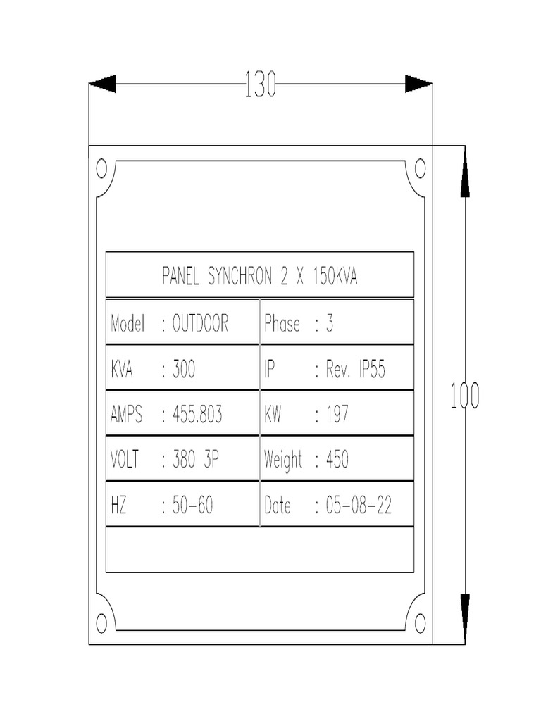 Auto Cad Ats Amf 250 Kva 19-Model | PDF