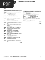 Wider World 2 Grammar Check U4 4 Group A | PDF | Language Families | Linguistic Typology