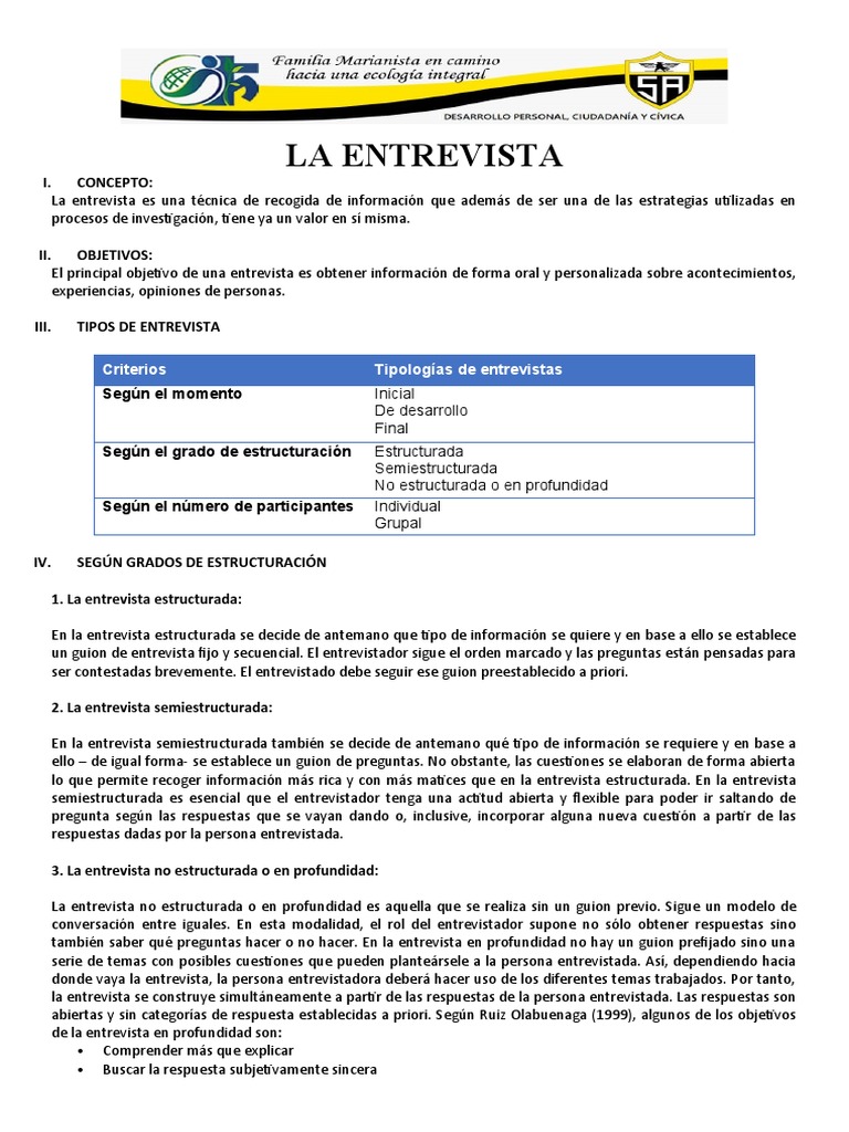 La Entrevista | PDF | Muestreo (Estadísticas) | Ciencia cognitiva