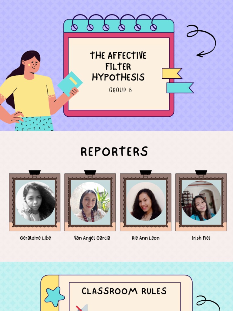 The Affective Filter Hypothesis | PDF | Psychological Concepts ...