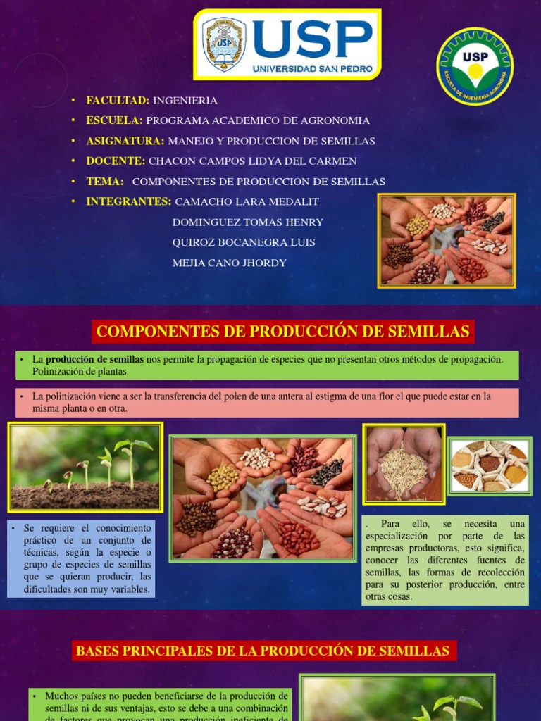 Tema 5 - COMPONENTES DE PRODUCCION DE SEMILLAS | PDF | Agricultura ...