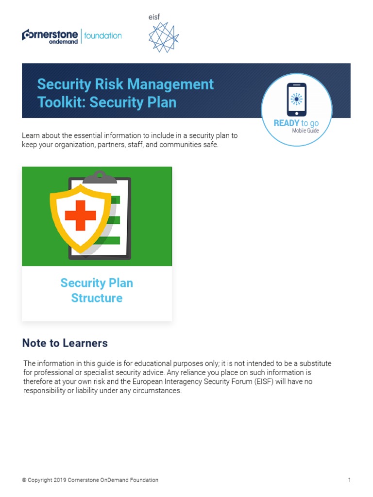 Mobile Guide EISF Security Plan | PDF | Risk | Risk Assessment