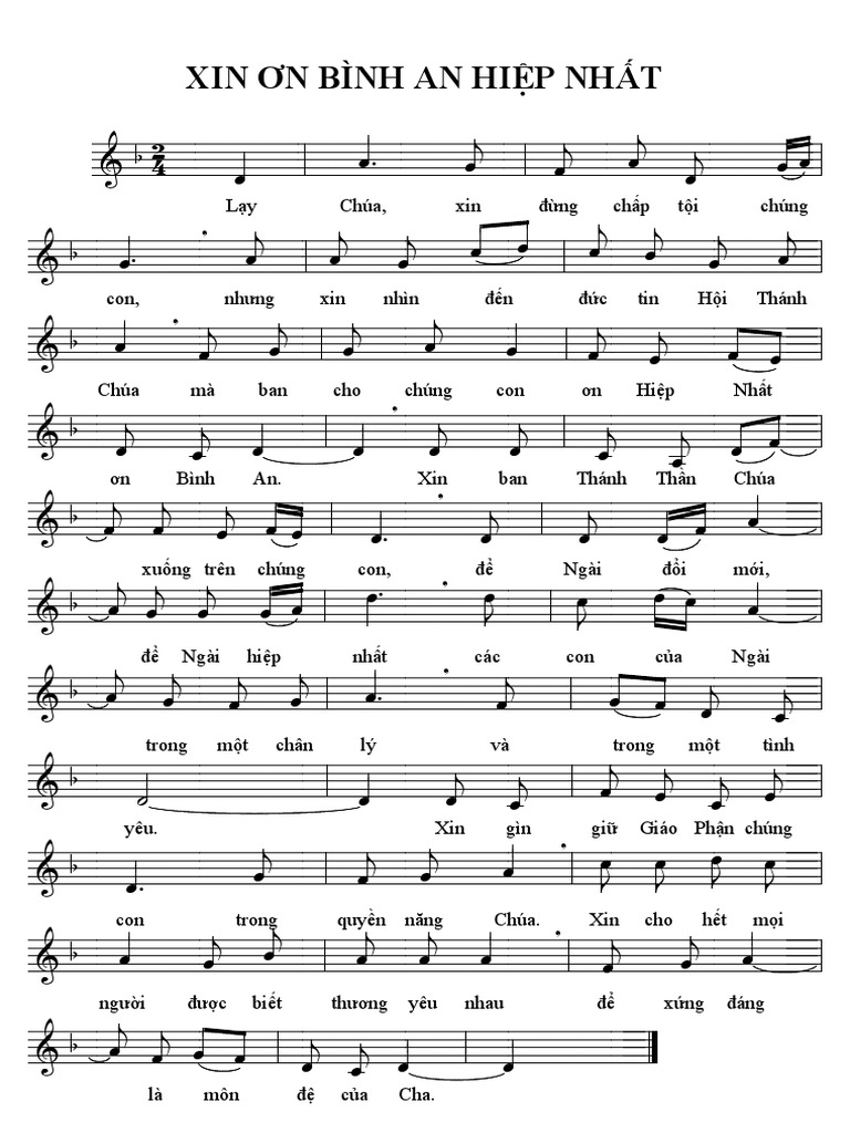 XIN ON BINH AN HIEP NHAT (Edited) | PDF